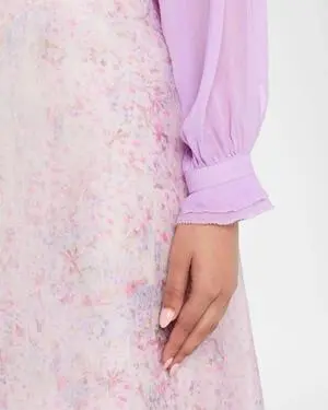 Alberta Ferretti Floral-print Silk Organza Skirt - Multi