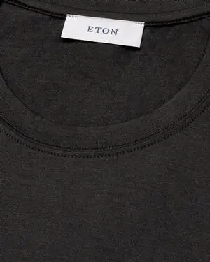 Eton Apos;s Cotton And Silk Solid Crewneck T-shirt - Grey