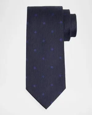 TOM FORD BOUTIQUE Apos;s Tonal Jacquard Polka Dot Silk Tie - Navy