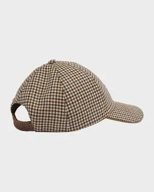 Moncler Apos;s Micro-check Wool Baseball Cap - Micro Check