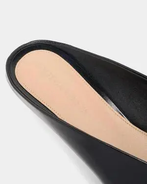Bottega Veneta 40mm Vesta Nappa Leather Mule Pumps - Black
