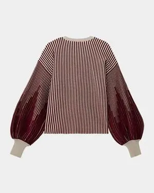 Emporio Armani Striped Drop-shoulder Crewneck Sweater