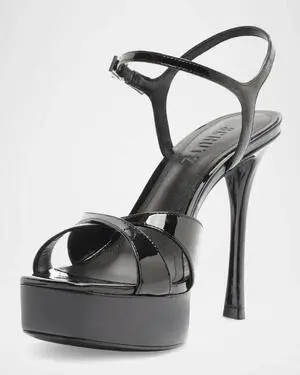 Schutz Maxine 120mm Patent Leather Platform Sandals