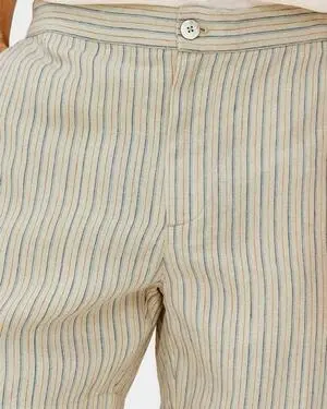 Rails Apos;s Wilson Striped Linen-cotton Shorts - Ecru Multi