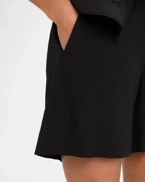 A.L.C. Louis Linen-blend Shorts Black