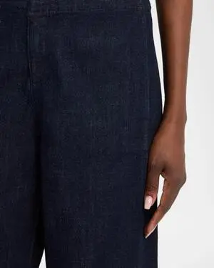 Eileen Fisher Cropped Wide-leg Denim Jeans - Dpind