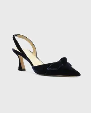 ALEXANDRE BIRMAN 60mm Clarita Bell Velvet Slingback Pumps