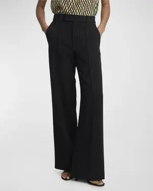 Proenza Schouler Weyes Flared Pants - Black
