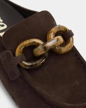 PEDRO GARCIA Bilma Suede Mules - Brown Cast