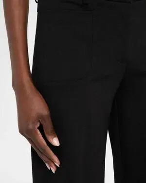 Kobi Halperin Reese Straight Double-knit Ponte Pants - Black