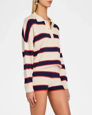SEROYA Taby Striped Sweater - Eggshell Stripe