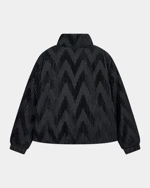 Emporio Armani Chevron Velvet Down Jacket