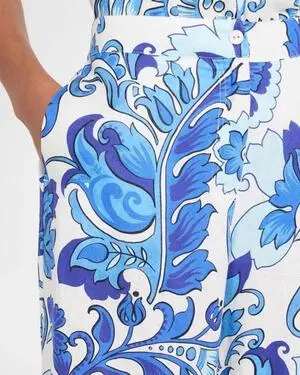 Johnny Was Floral Bias-cut Linen Maxi Dress - Naidda
