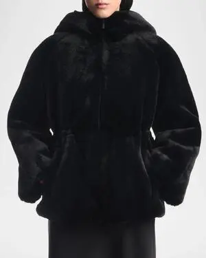 Emporio Armani Faux-fur Caban Coat - Multi
