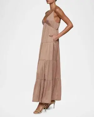 L & APOS;AGENCE Lua Tiered Maxi Dress