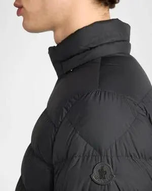 Moncler Apos;s Arneb Hooded Short Down Puffer Jacket - Navy
