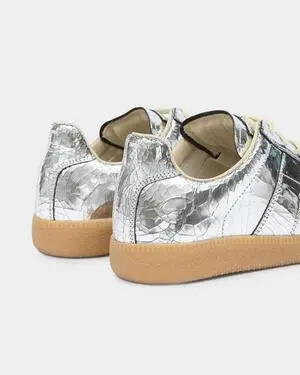 MAISON MARGIELA Xo Replica Metallic Leather Low-top Sneakers