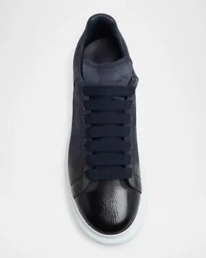 Alexander McQueen Apos;s Oversized Spray-toe Suede Sneakers - Midniteblu