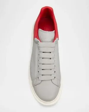 Alexander McQueen Apos;s Oversized Soft Leather Sneakers - Grey Multi
