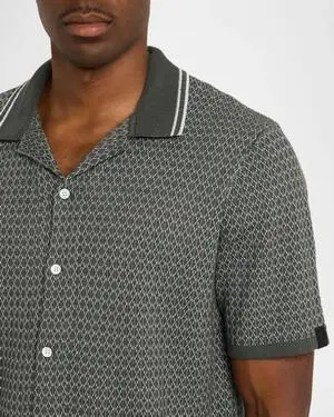 Rag & Bone Apos;s Harvey Cotton-blend Short-sleeve Shirt - Chgr