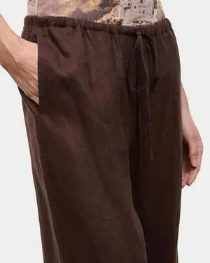Staud Mateo Linen Crop Pants