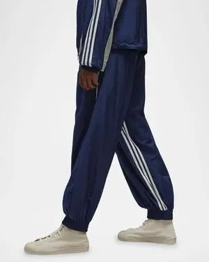 Y3 Apos;s 3-stripes Nylon Pants - Blue