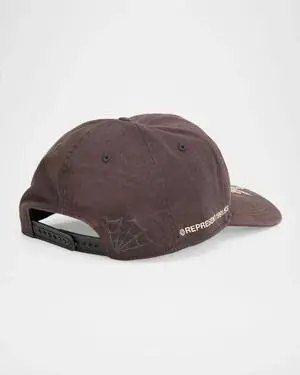 REPRESENT Apos;s Sketch Distressed Baseball Cap - Graphite