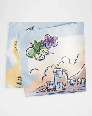 Eton Apos;s Painting Silk Pocket Square - Multi