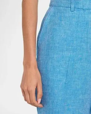 Elie Tahari The Edna Wide-leg Linen Trousers