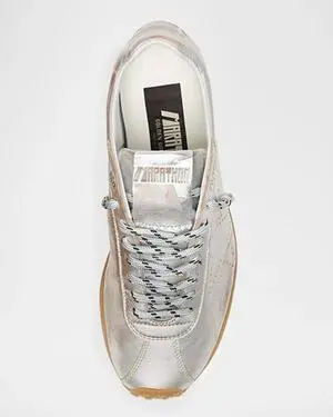 GOLDEN GOOSE Marathon Speed Metallic Leather Low-top Sneakers
