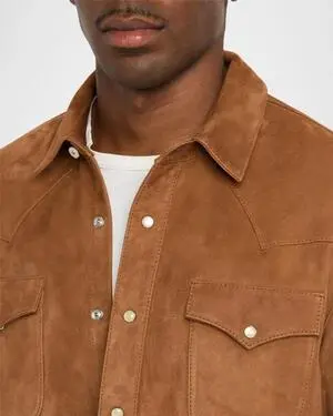 Officine Générale Apos;s Suede Western Overshirt