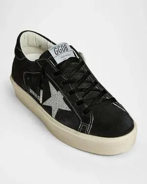 GOLDEN GOOSE Hi Star Suede Swarovski Low-top Sneakers