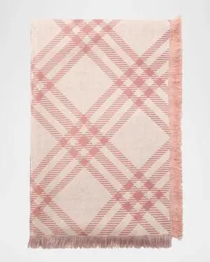 Burberry Gradient Check Wool Silk Scarf - Compact Pi