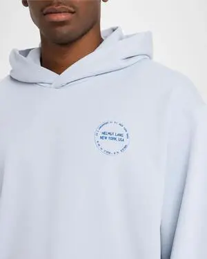 Helmut Lang Apos;s Stamp Logo Cotton Terry Hoodie - Paci