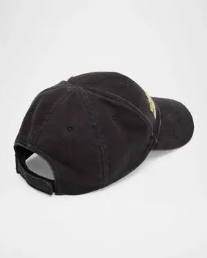 Balenciaga Messy Cotton Baseball Cap
