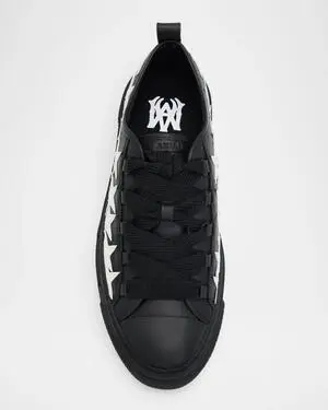 Amiri Apos;s Stars Court Leather Low-top Sneakers - Black