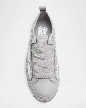 Amiri Apos;s Stars Court Leather Low-top Sneakers - Grey