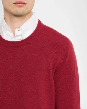 Brunello Cucinelli Apos;s Cashmere Knit Crewneck Sweater - Red