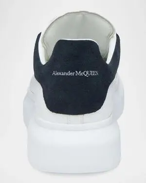 Alexander McQueen Apos;s Leather And Suede Oversized Sneakers - White/blue Grey