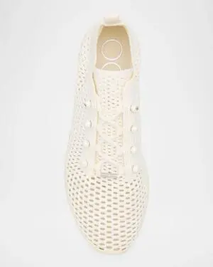 JIMMY CHOO Veles Crochet-knit Low-top Trainers