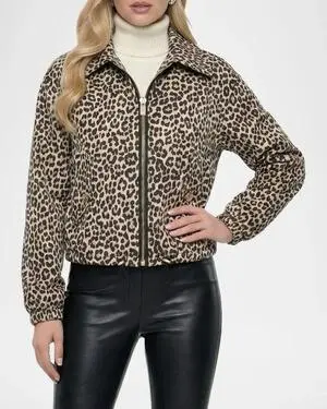 Gorski Metis -print Suede Drawstring Jacket