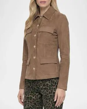 Gorski Metis Suede Single-breasted Jacket