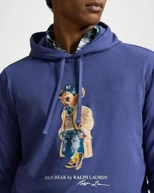 Polo Ralph Lauren Apos;s Polo Bear Jersey Hooded T-shirt - Navy