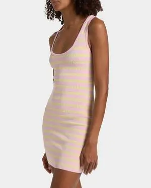 LoveShackFancy Gayle Striped Tank Minidress