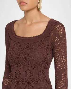 Staud Rozella Crochet Mini Dress