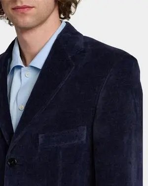 JIL SANDER Apos;s Velvet Single-breasted Jacket - Navy