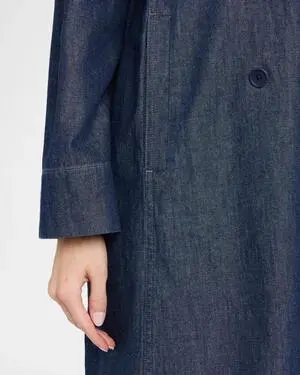 Eileen Fisher Organic Cotton Denim Trench Coat
