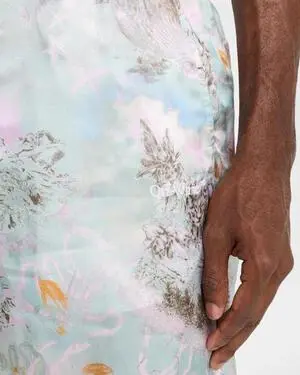 Off-White Apos;s Land Sky Viscose Shorts - Multicolor
