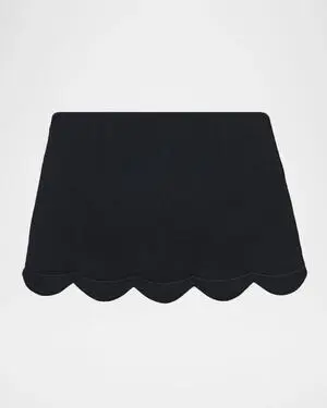 Marc Jacobs Scalloped Daisy Wool Mini Skirt