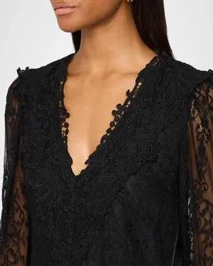 Kobi Halperin Tori Lace-trim Lace Maxi Dress